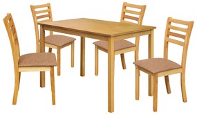 Stůl + 4 židle BARCELONA lak javor