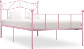 vidaXL Rám postele kov 90 x 200 cm [284530] Barva: Růžová