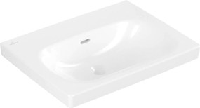 Villeroy & Boch Skyla - Umyvadlo 60x46 cm, s přepadem, bez otvoru pro baterii, CeramicPlus, Stone White 5A5162RW