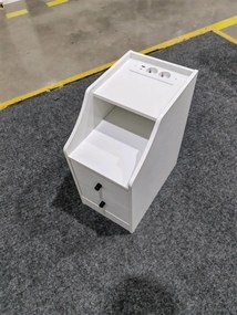 Costway Noční stolek se zásuvkami Port USB a Type C Noční skříňka s otevřenou