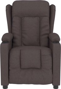 Masážní křeslo tmavě hnědé textil 339063
