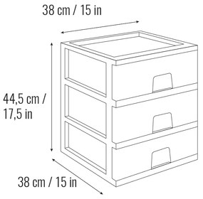 Zásuvkový box Eiffel, 44,5x38x38 cm, 2 ks