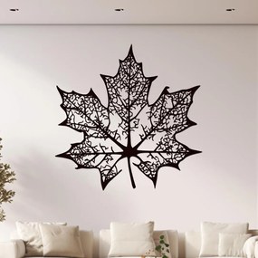 dřevo života Dřevěná dekorace na stěnu Podzimí list Rozměry (cm): 80x80, Barevný vzor: Černá