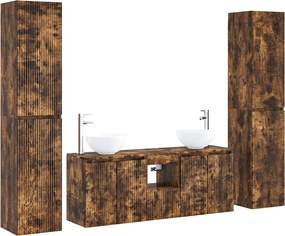 Sada koupelnového nábytku 5 ks Kouřový dub 33 x 34,5 x 160 cm 3406028