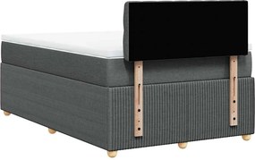 Box spring postel s matrací tmavě šedá 120x190 cm textil 3287403