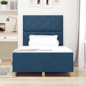 Rám postele s čelo Modrá 120 x 190 cm textil 3344794