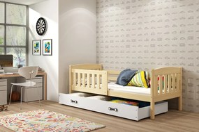 BMS Group Dětská postel s úložným prostorem KUBUS borovice Velikost postele: 200x90 cm, Barva šuplíku: Bílá