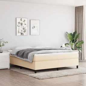 Rám postele s boxspringem krémový 180 x 200 cm textil 3120883