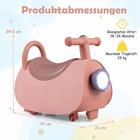Costway Dětské pojízdné autíčko s hudbou a LED světly pojízdné