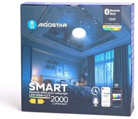Aigostar-LED RGBW Koupelnové stropní svítidlo LED/18W/230V IP44+dálkové ovládání