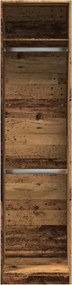 Šatní skříň old wood 50 x 50 x 200 cm kompozitní dřevo 3307790
