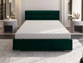 Manželská postel 160 cm Hermila (tmavě zelená) (s roštem a úložným prostorem). 1046958