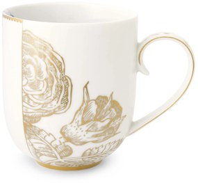 Pip Studio Royal White hrnek 325ml, bílý (Porcelánový hrnek)