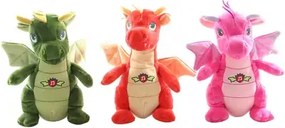 Plyšový dráček 20 cm se zvukem / 6 barevných variant / od 0 měsíců