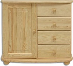 Casarredo - Komfort nábytek Komoda DK-140, 1D4S, masiv | barva: bez moření borovice