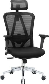 ERGODO Ergonomická kancelářská židle VERTON - černá síťovina / nosnost 150 kg