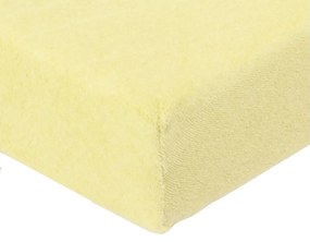 Prostěradlo froté máslově žlutá TiaHome - 200x220cm
