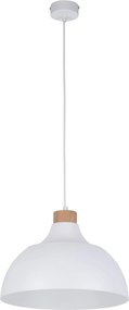 TK Lighting Bílý závěsný lustr Cap pro žárovku E27 TK2070