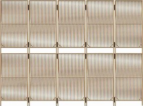 vidaXL Dělicí stěna 5 panelů polyratan [365380] Barva: Šedá