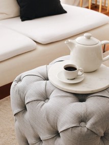 Atelier del Sofa Taburet Kup Chester - Grey, Šedá