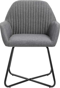 Jídelní židle 4 ks tmavě šedé textil 277096