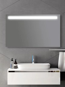 Zrcadlo do koupelny s LED pruhem - 120 x 70 cm - Luna