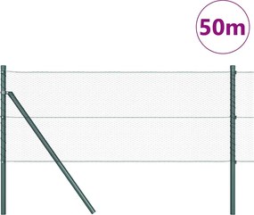 Hexagonální kotvení plotu 50 x 0,4 m Ocel potažená PVC Zelená 3352692