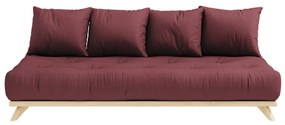 Červená Variabilní pohovka Senza – Clear lacquered/Bordeaux 85 × 200 × 90 cm KARUP DESIGN