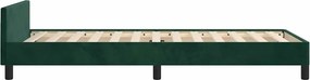 Rám postele bez matrace tmavě zelená 80 x 200 cm samet 3125602