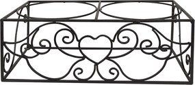 Černé kovové misky pro psa nebo kočku - 34*17*13 cm / 2x500 ml