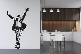 Lepy.cz Samolepka na zeď Michael Jackson - tanec Velikost (šířka x výška): 40x73cm, Barevná varianta: Bílá