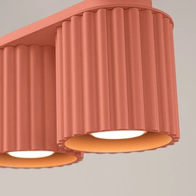 Broskvové kovové bodové svítidlo 10x21 cm Zora – Sollux