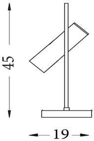 Searchlight EU2791BK Stolní reflektorová lampa TELESCOPE černá