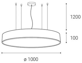 LED2 - LED Stmívatelný lustr na lanku MONO LED/153W/230V 3000K/4000K bílá