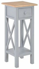 Odkládací stolek šedý 27 x 27 x 65,5 cm dřevo,  280058 HangarStore.cz