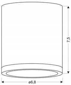LED Stropní svítidlo TUBA LED/5W/230V bílá/béžová