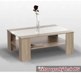 Konferenční stolek dub sonoma/bílá lesk T-04 0