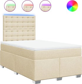 Box spring postel s matrací krémová 120x200 cm textil 3292774