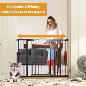 Costway Bezpečnostní branka pro psy, branka bez vrtání, ochranná branka s malými