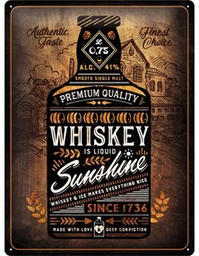 Postershop Plechová cedule: Whiskey Sunshine - 40x30 cm