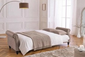 Designová rozkládací pohovka Scarlet 220 cm šedo-hnědý samet