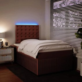 Box spring postel s matrací růžová 120x190 cm samet 3294603