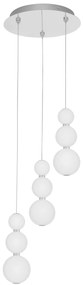 Designový LED lustr Perla 31 chrom