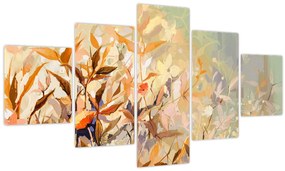 Obraz - Malované rostliny (125x70 cm)