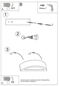 Sollux SL.1458 - Nástěnné svítidlo ATENA 1xE27/15W/230V 20 cm bílá