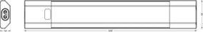 Osram - LED Stm podlinkové svítidlo se senz LINEAR EDGE LED/8W/230V 50 cm černá