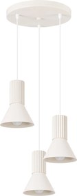 Sollux Lighting Závěsná lampa ESTRIA 3P béžová