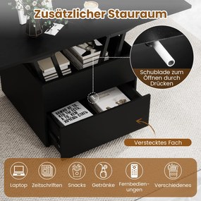 Costway Konferenční stolek s výškově nastavitelnou deskou 3-in-1 skládací