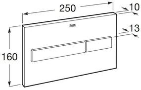 Roca In-Wall PL7 Ovládací tlačítko, černá lesk A890088308