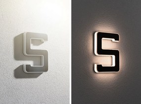 P 79846 Venkovní solární domovní číslo 5 IP44 3.000K 0,2W nabíjecí baterie výměnná - PAULMANN